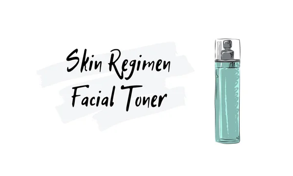 Skin Regimen Cleansing Foam Sketch Cosmetics Stock Vector Image By