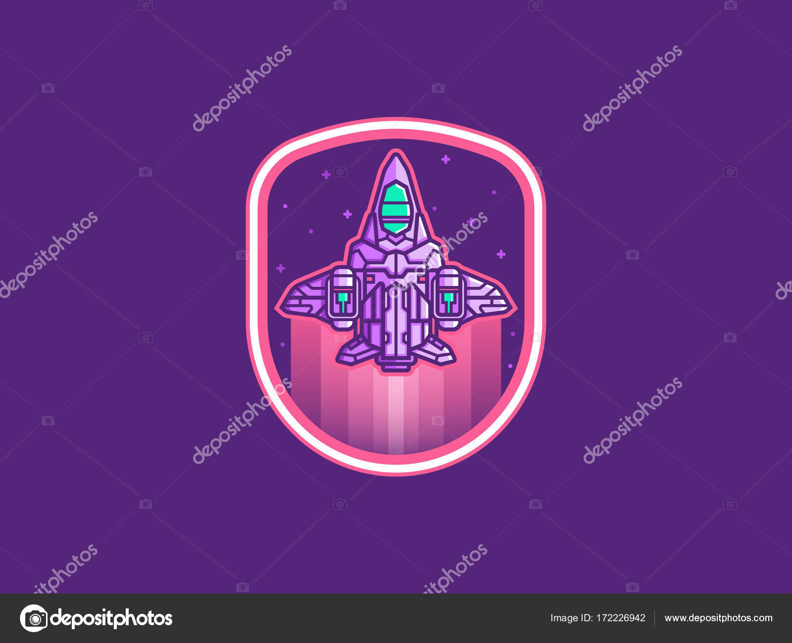 Space Shuttle Launch. Space badge. Mission badge patch. Space emblem ...