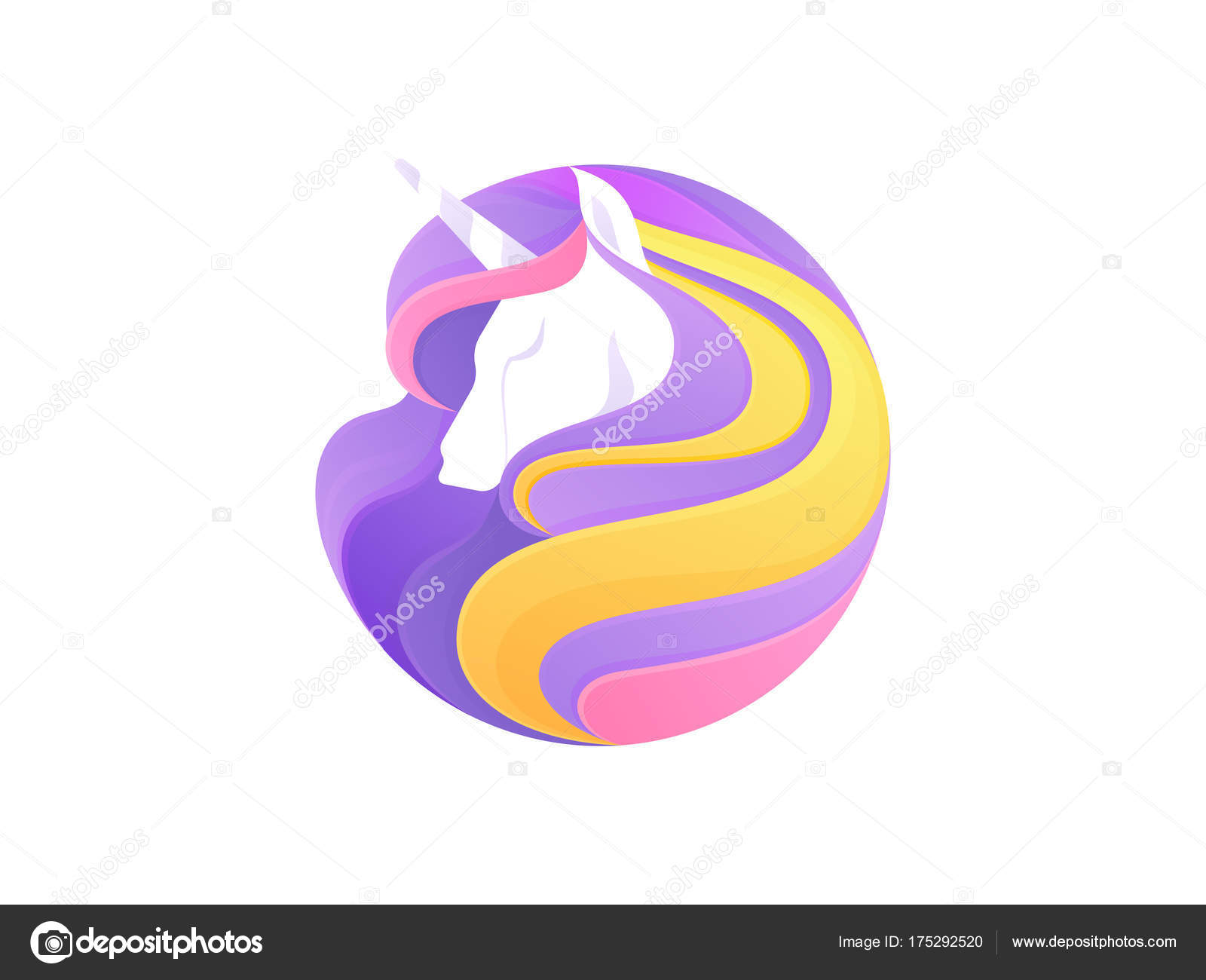Rainbow unicorn icon Stock Vector by ©MchlSkhrv 175292520