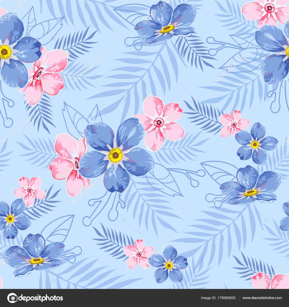 Flowers themed Repeating Pattern. Stock Vector Image by ©BombayBlack ...