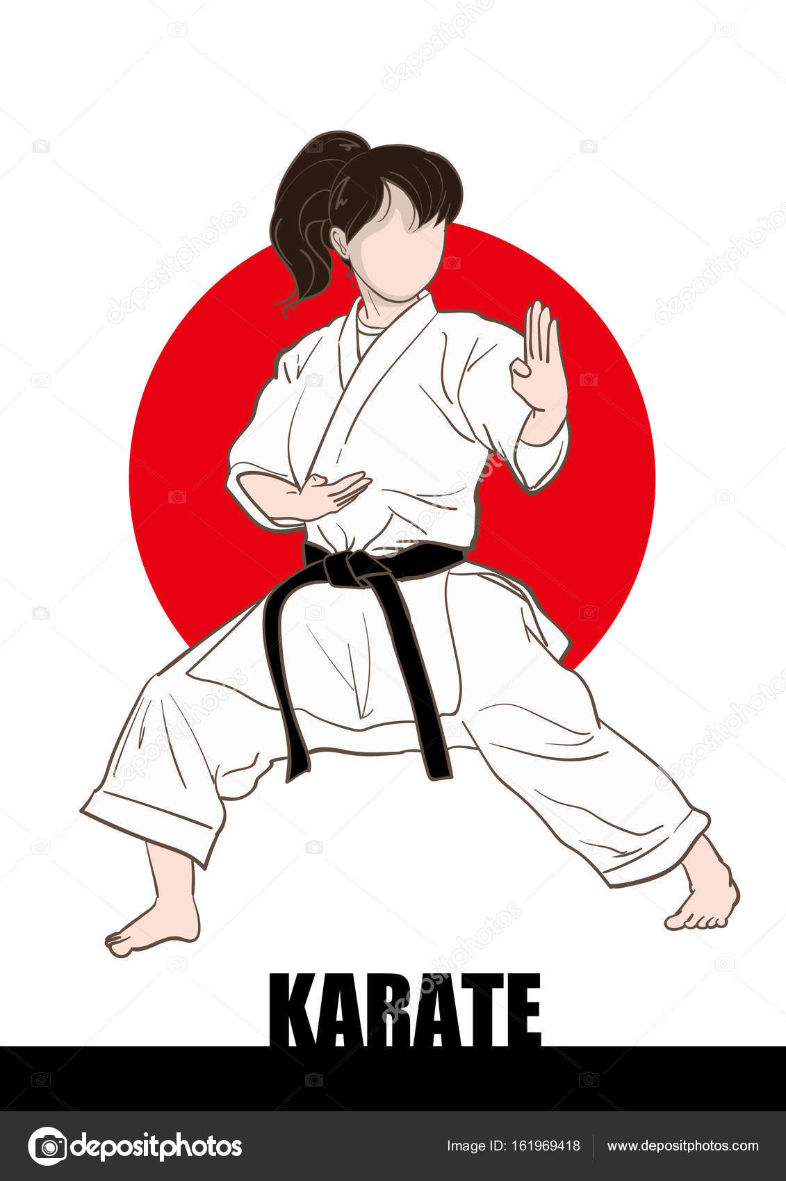 Karate mujer imagen Vector de stock por ©Kayocci 161969418