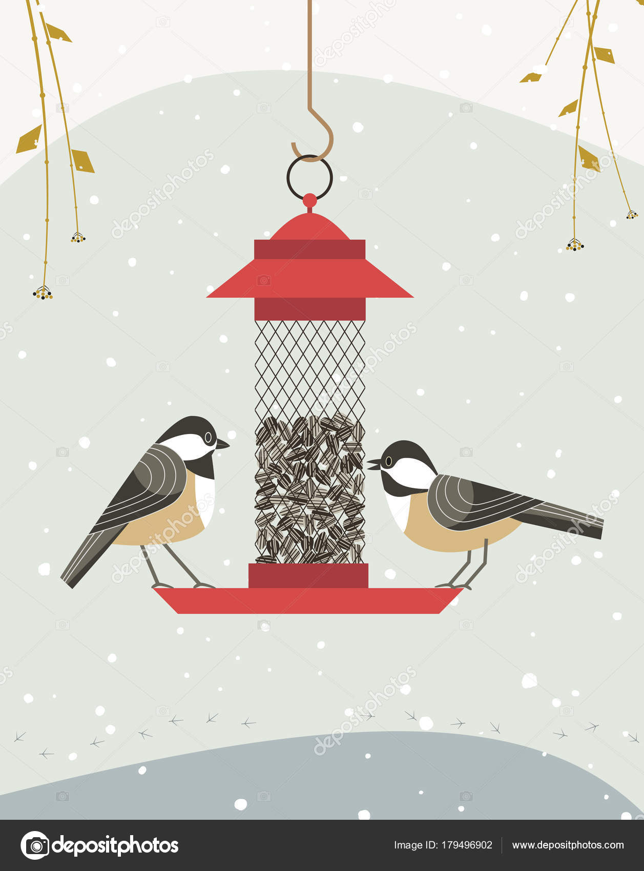 Bird feeding poster Stock Vector Image by ©64samcorp.gmail.com #179496902