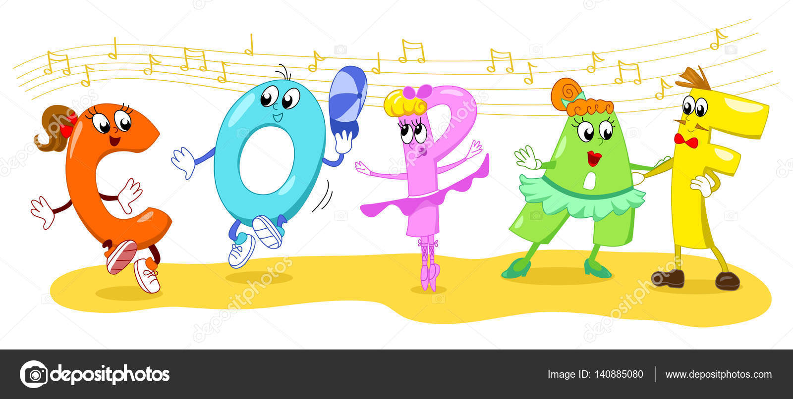 Cartoon dança letras vetor imagem vetorial de © carlacastagno #140885080