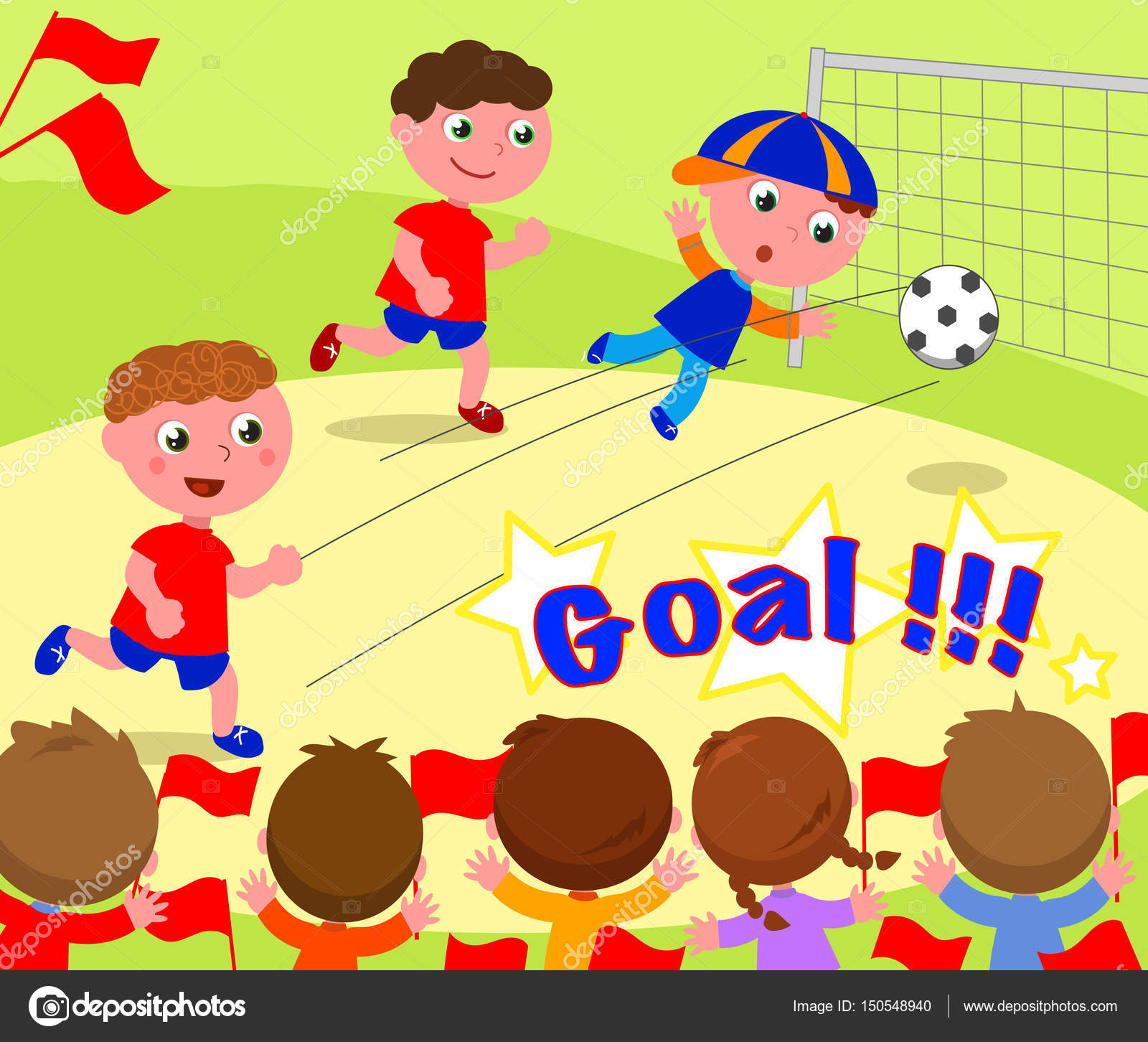 Kids Scoring Soccer Goals