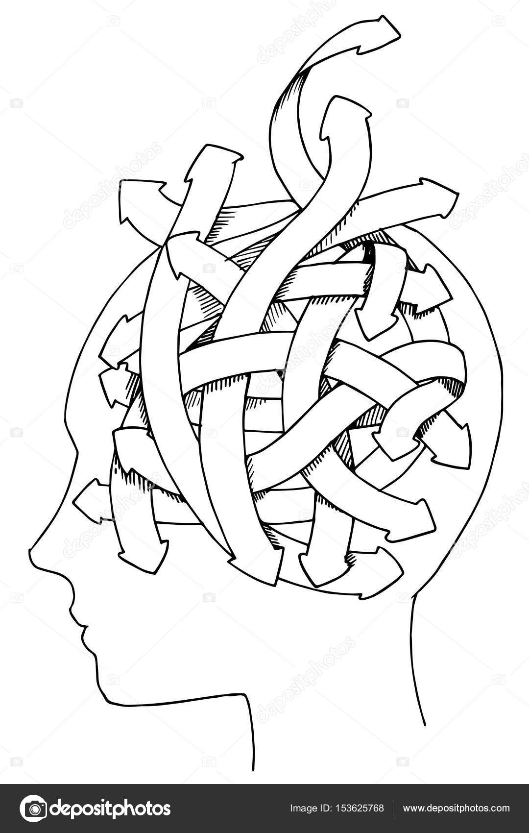 Confused mind concept vector Stock Vector by ©carlacastagno 153625768