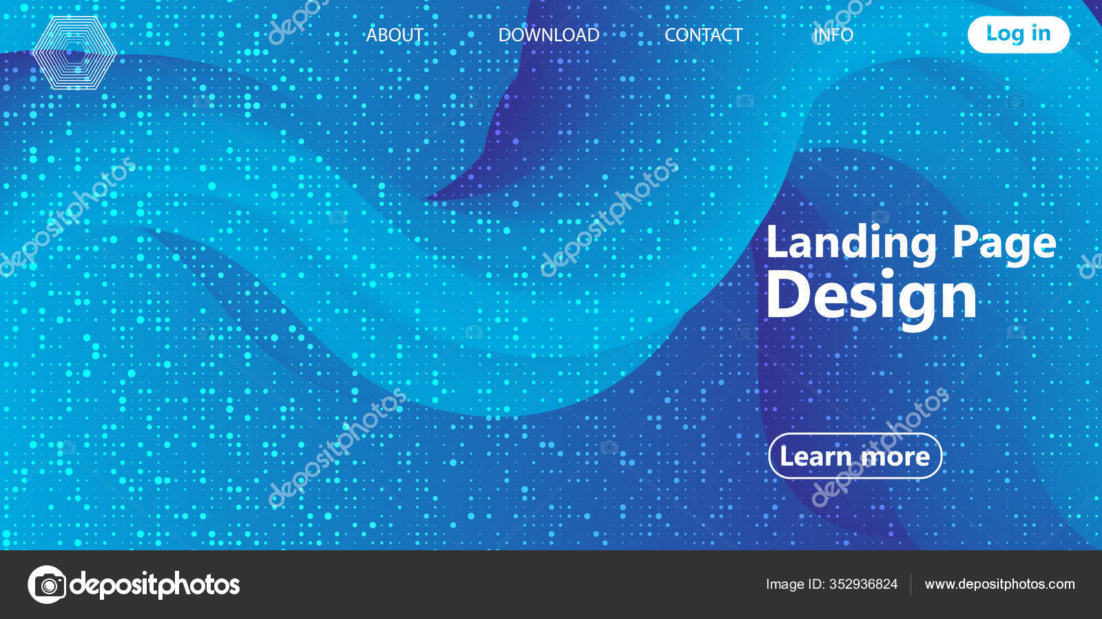 Fluid flow. Landing page. Liquid background.Vector Stock Vector Image ...