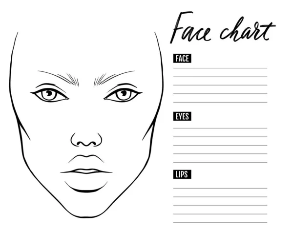 Blank Makeup Face Chart Pdf | Saubhaya Makeup