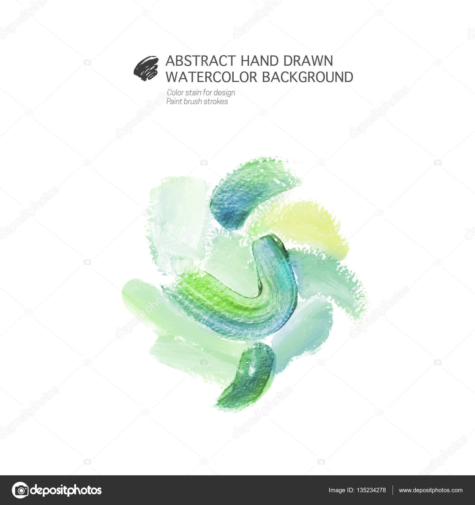 Abstract hand drawn watercolor background Stock Vector Image by ...