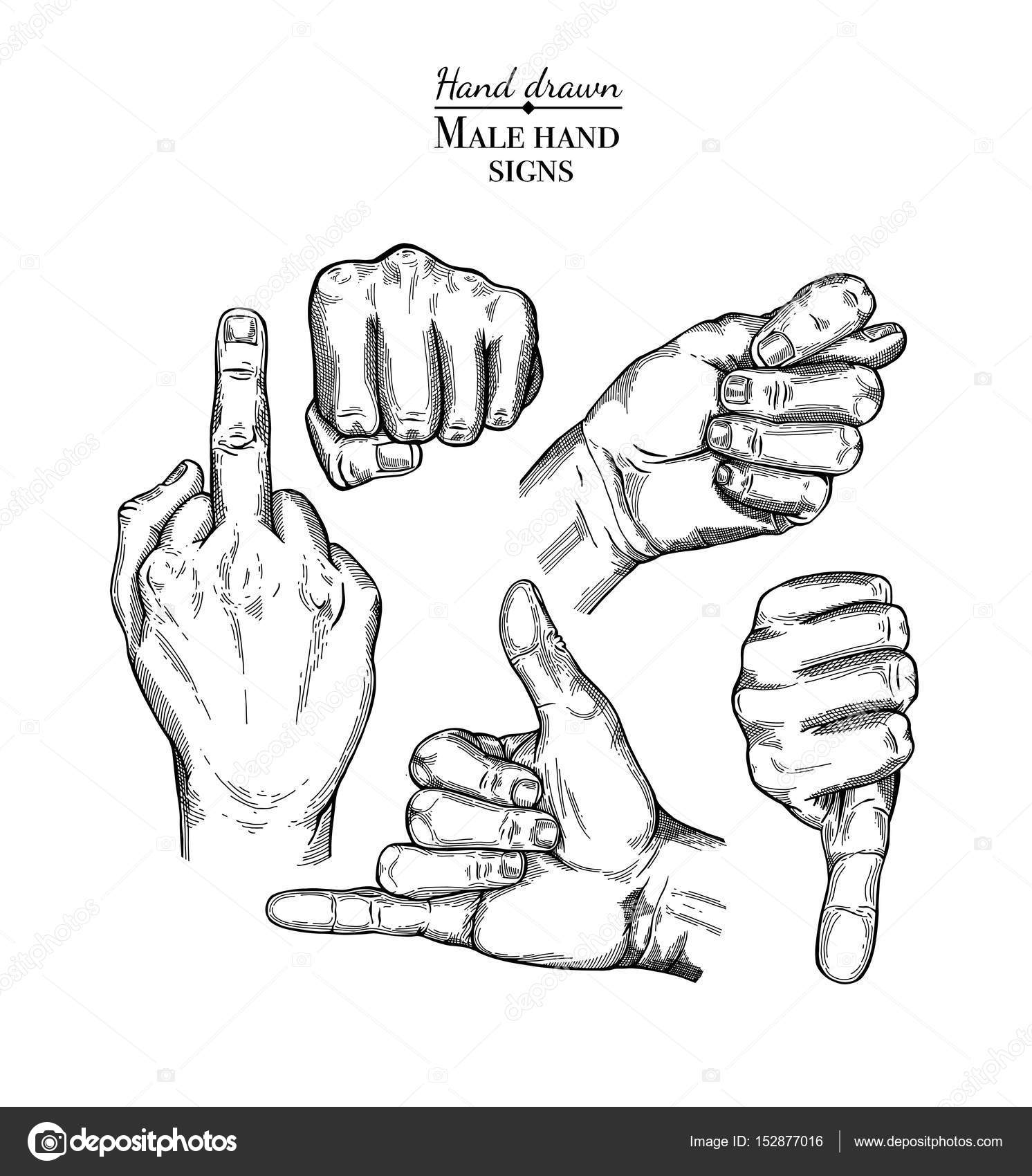 Hand Gestures Sketches