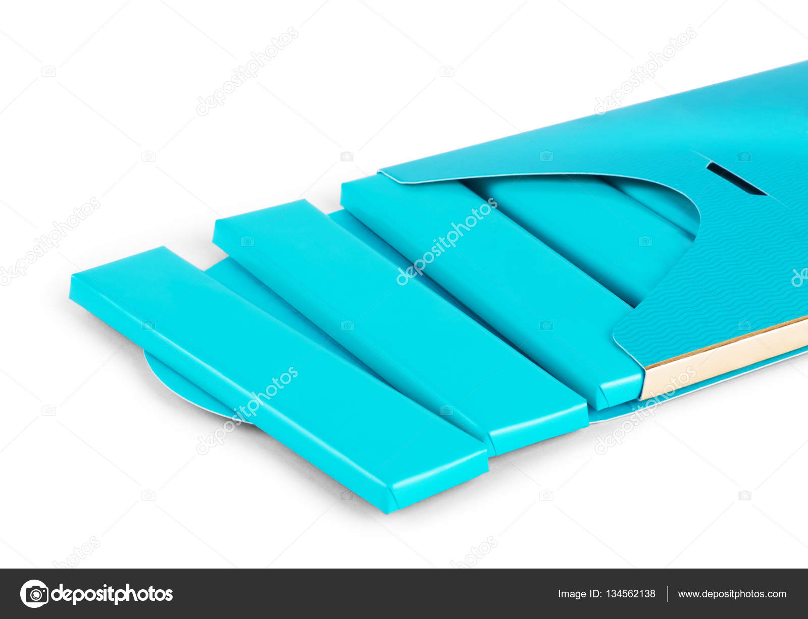 Visual of blue wrap plastic foil packet, packaging or wrapper fo Stock ...