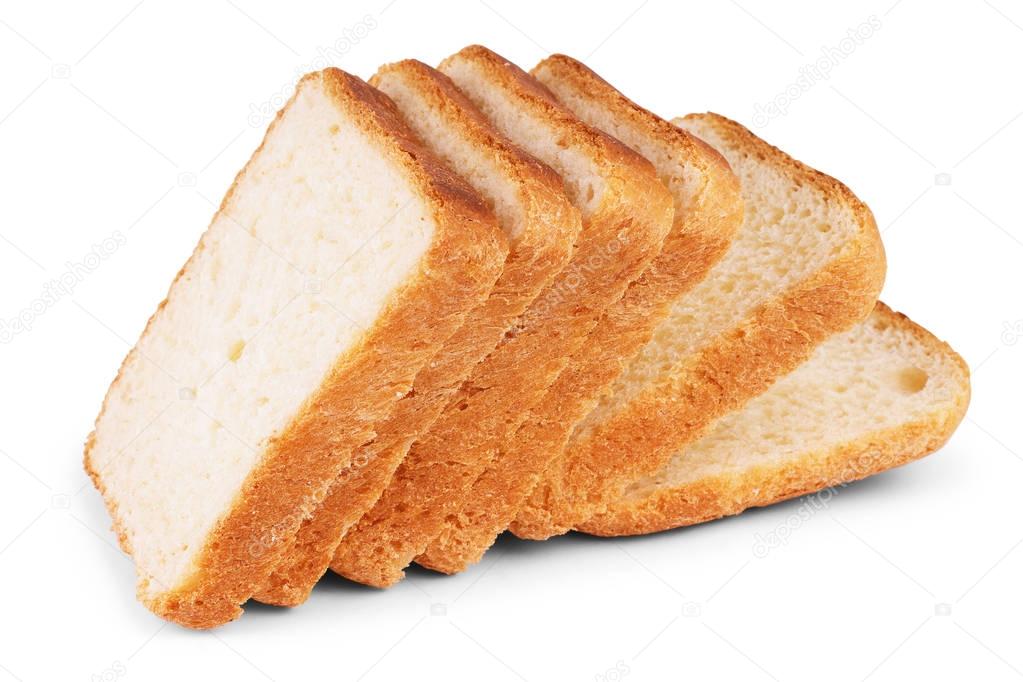 pan rebanado aislado sobre fondo blanco 2023