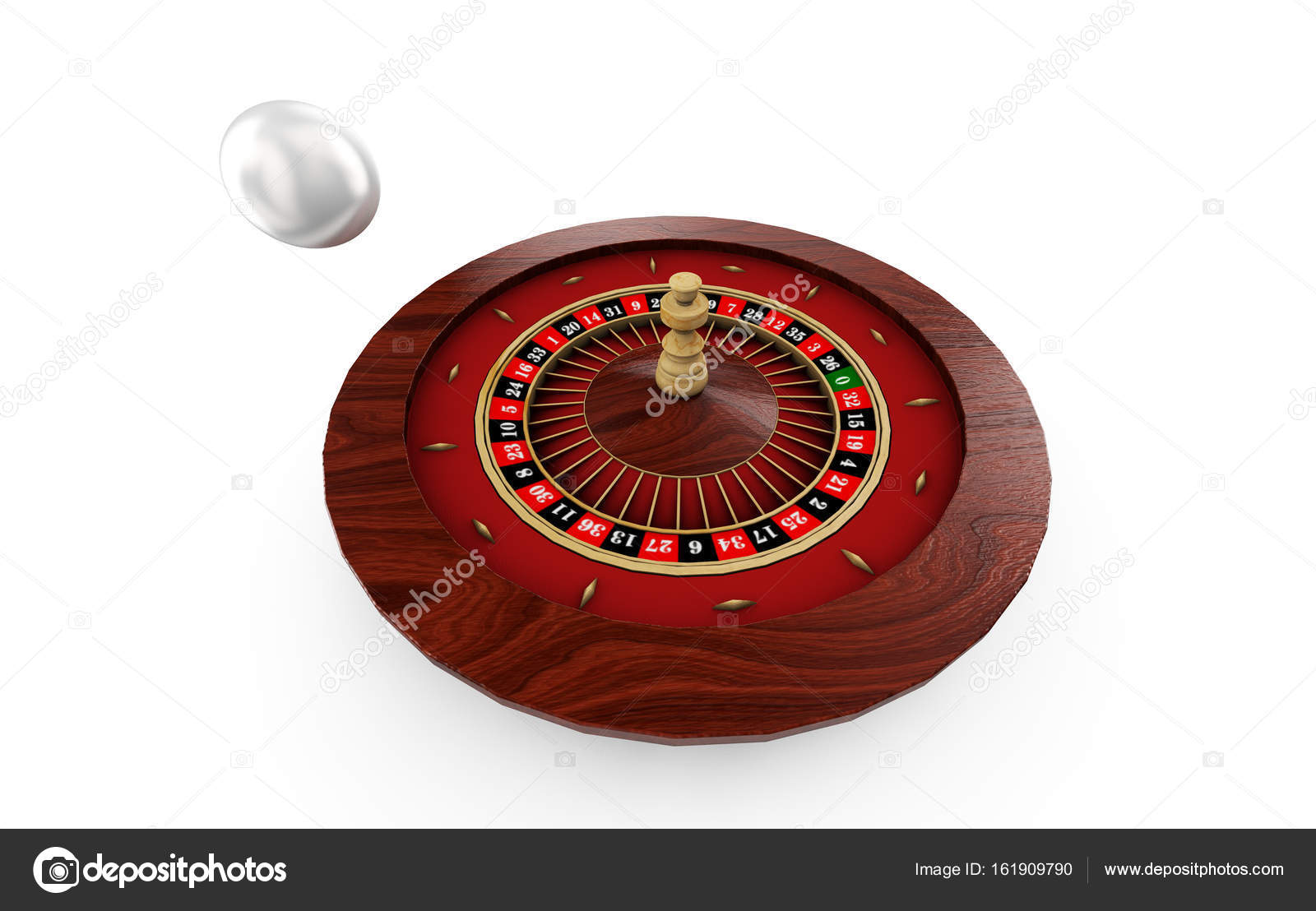 Rueda de ruleta. 3d imagen de renderizado. Fondo blanco aislado ...