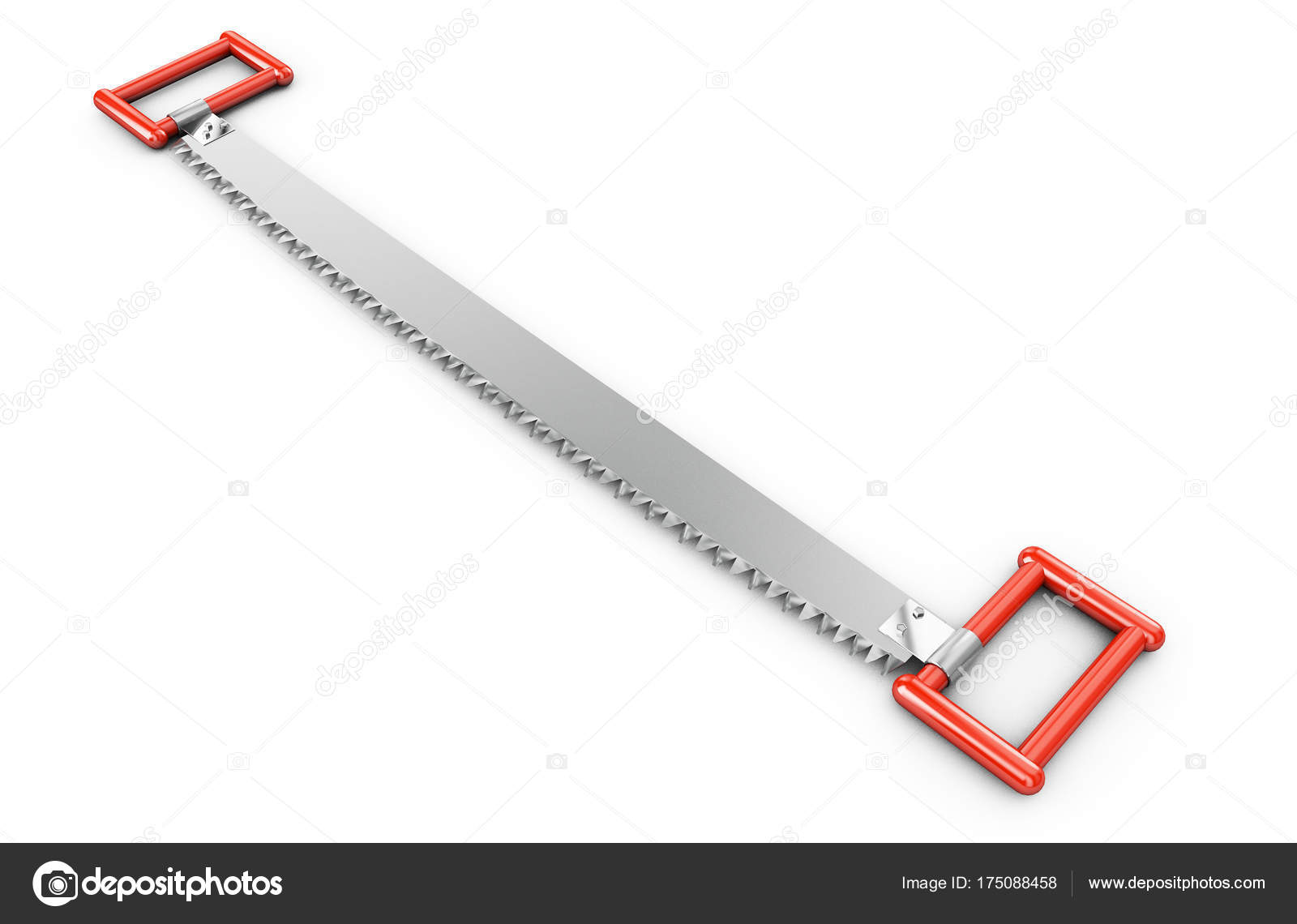 Two-man saw front view isolated on white background. Series gard Stock ...