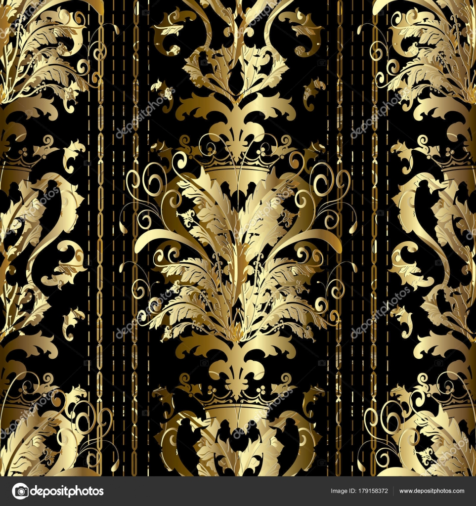Gold Baroque Wallpaper