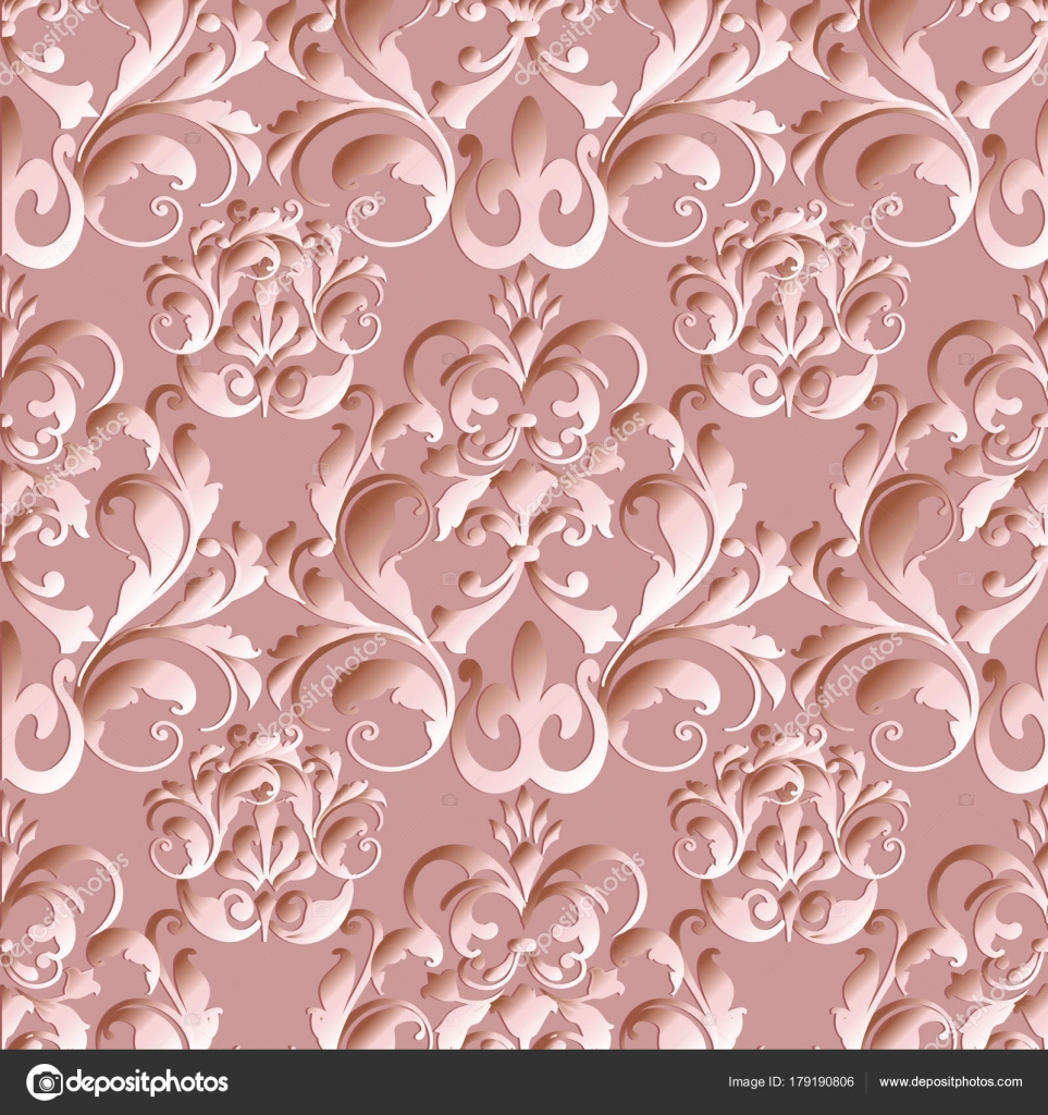 Seamless Damask Background Pink