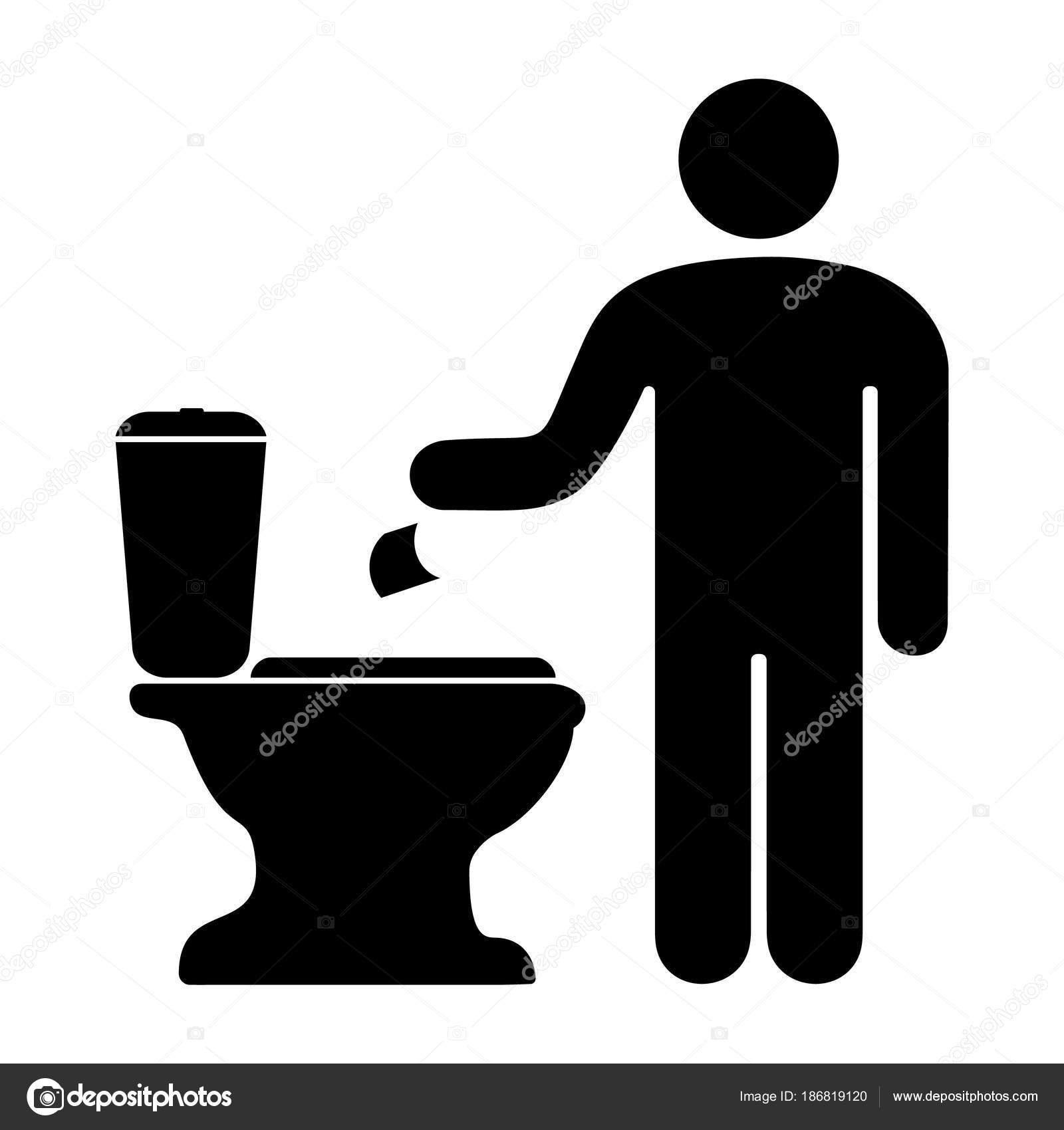Man throwing toilet paper in the toilet Stock Vector by ©mutlik1.yandex ... Man throwing toilet paper in the toilet Stock Vector by ©mutlik1.yandex ...