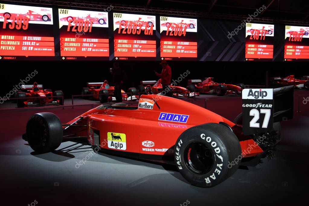 Circuito de Mugello, 25 de octubre de 2019: F1 Ferrari F189 año 1989 ex Nigel Mansell en ...