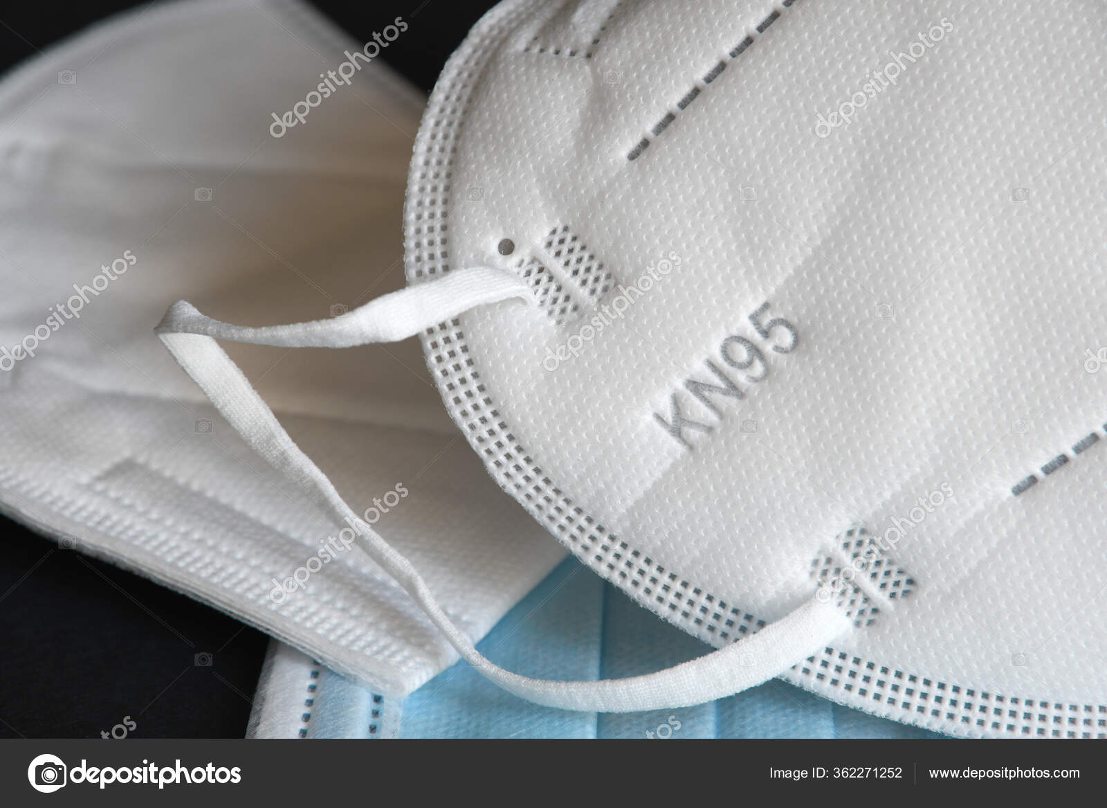 White Kn95 N95 Mask Antiviral Medical Mask Protection Coronavirus Black ...