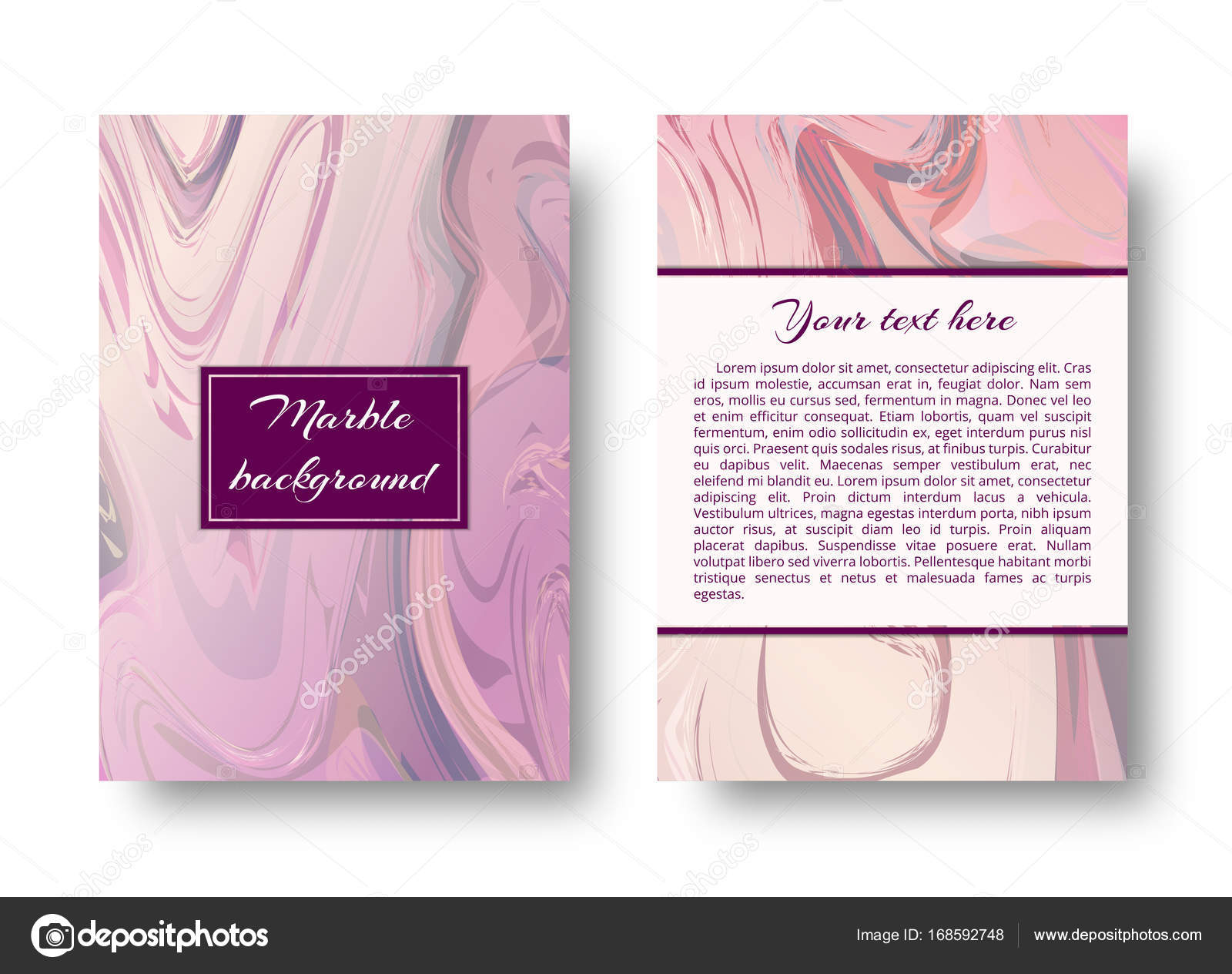 Template of a leaflet with a marble pattern Stock Vector by ...