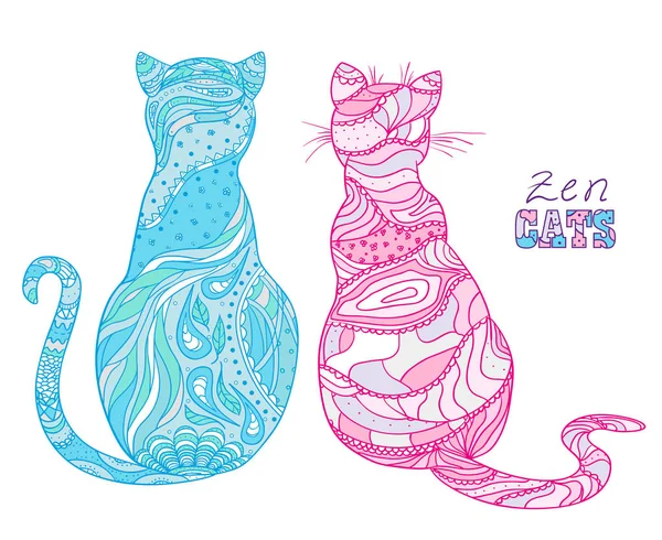 Cats. Zen art Stock Vector Image by ©MikaBesfamilnaya #154019466