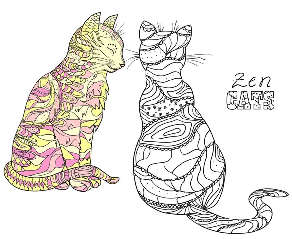 Cats. Zen art Stock Vector Image by ©MikaBesfamilnaya #164290658