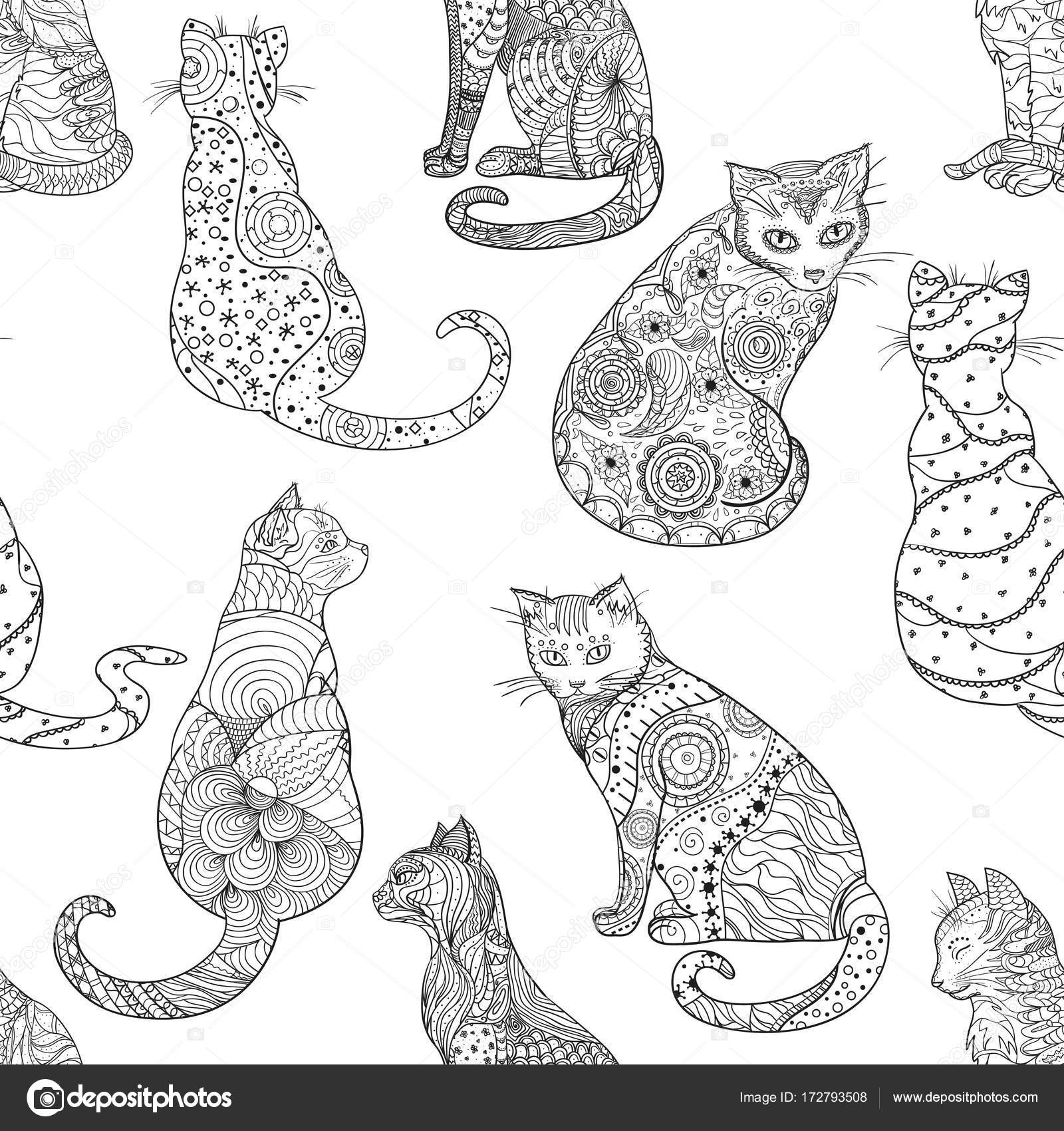 Cat. Design Zentangle. Stock Illustration by ©MikaBesfamilnaya #172793508
