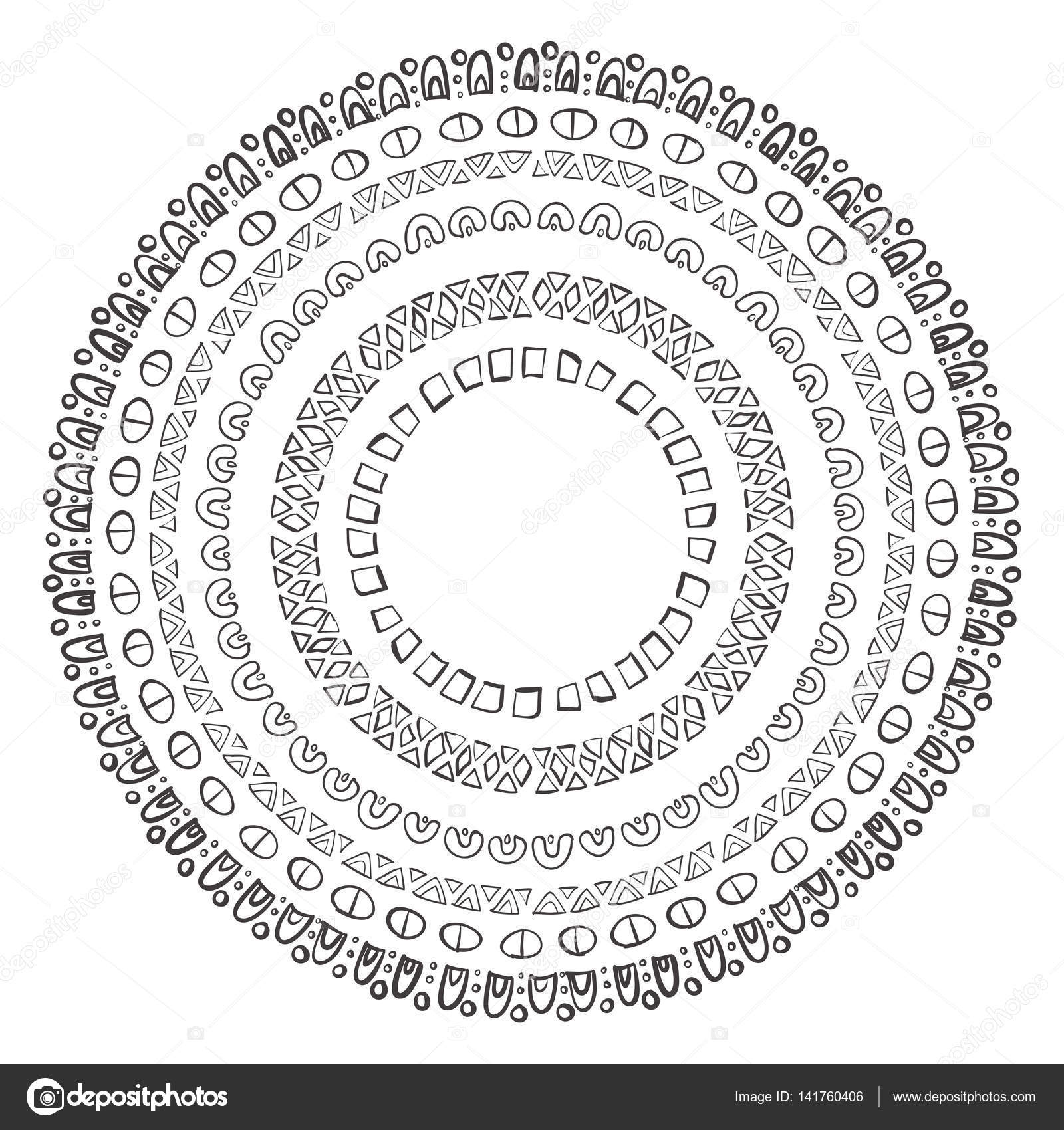 Hand drawn boho style frame Stock Vector by ©SomStock 141760406