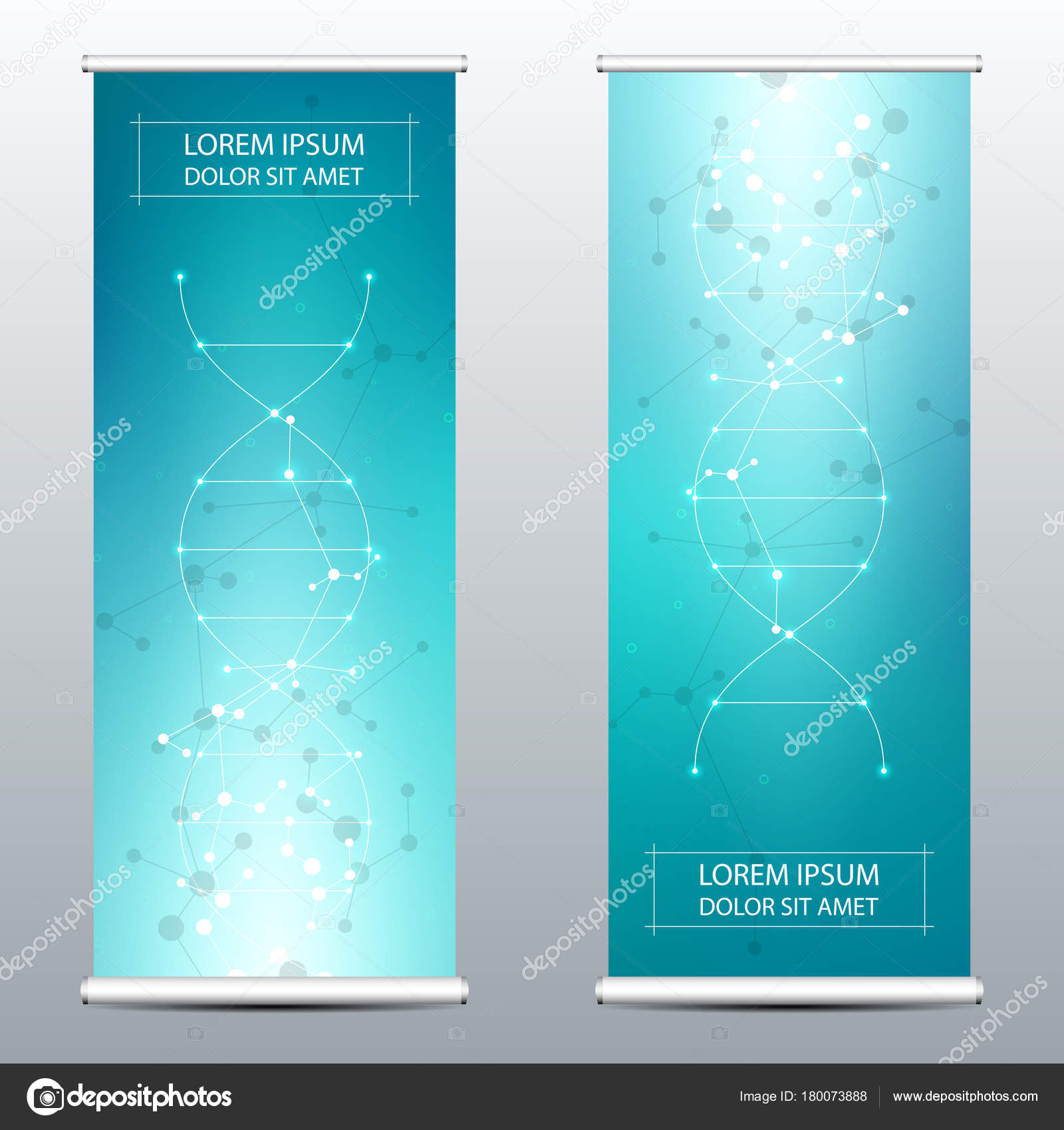 Abstract roll up banner for presentation and publication. Scientific ...