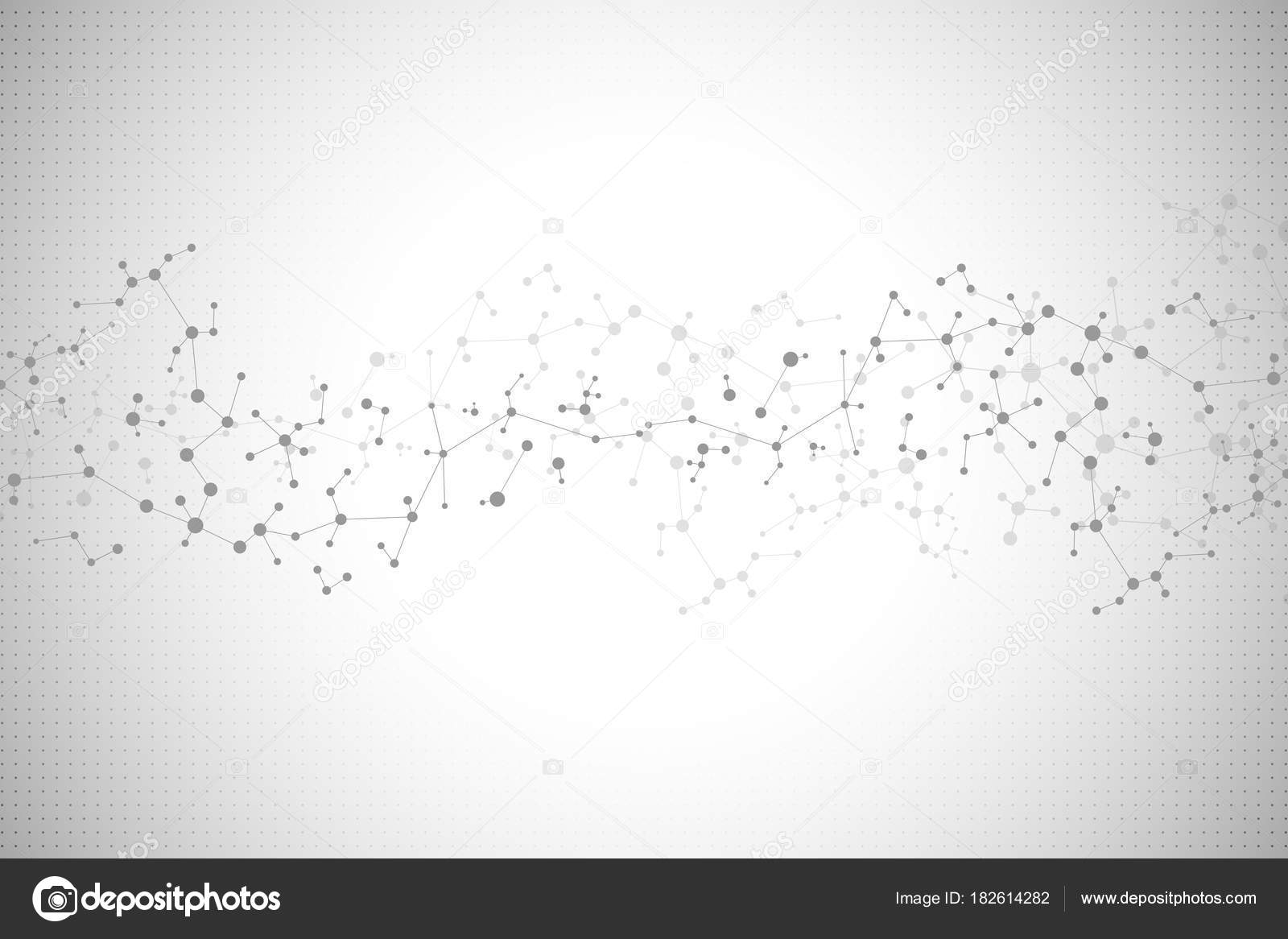 Vector molecule background, genetic and chemical compounds. Abstract ...