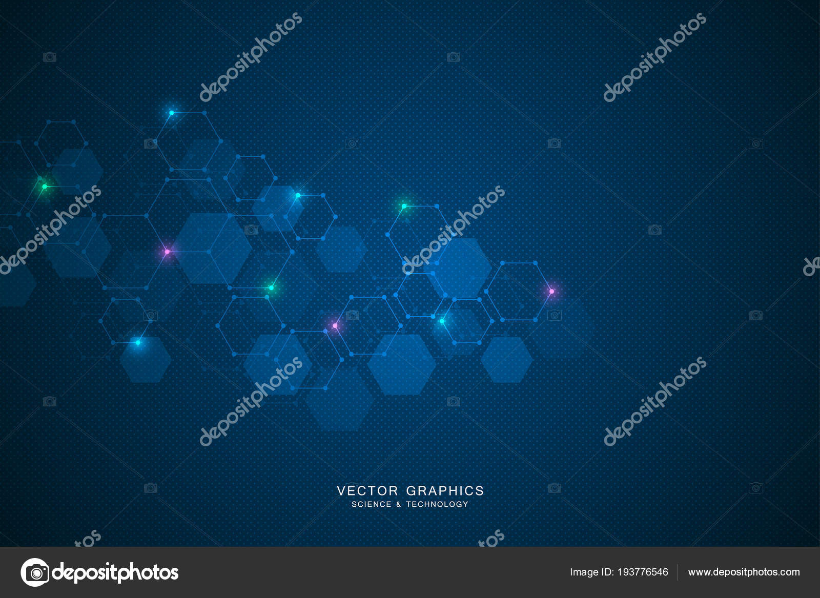 Science background with hexagons design. Geometric abstract background ...