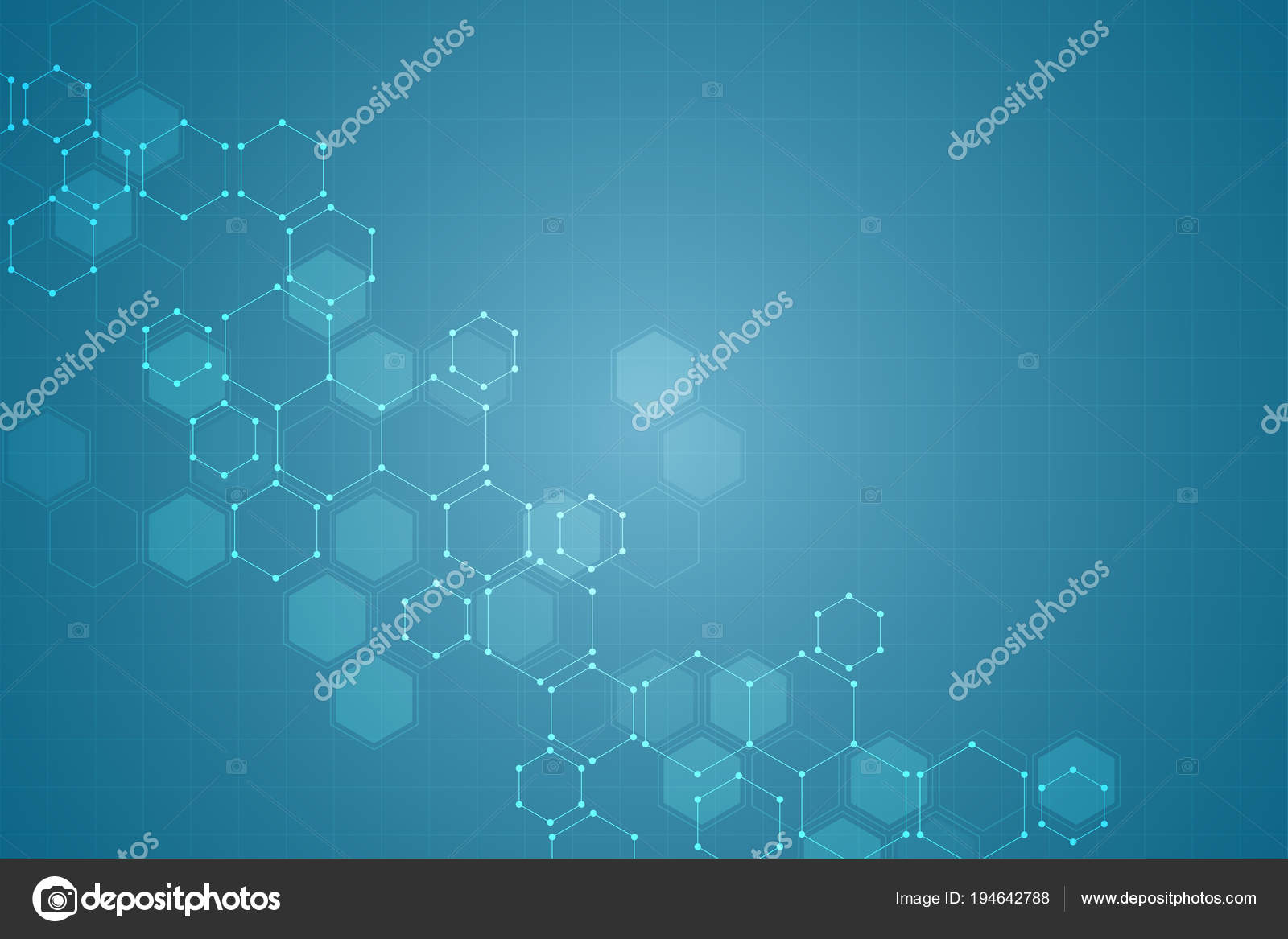 Science background with hexagons design. Geometric abstract background ...