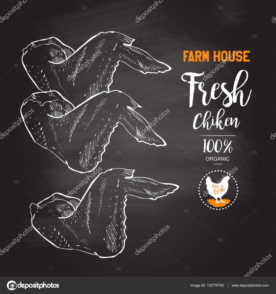 Vector de alas de pollo fresco Stock Vector by ©Bravoart 132776792