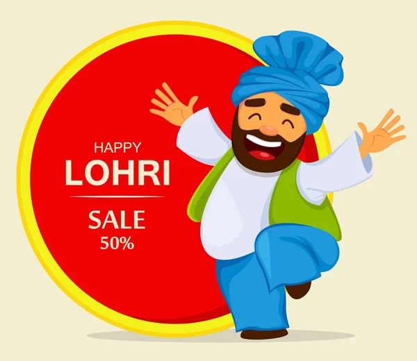 Funny dancing Sikh man, cartoon character — Stock Vector © VectorKIF ...