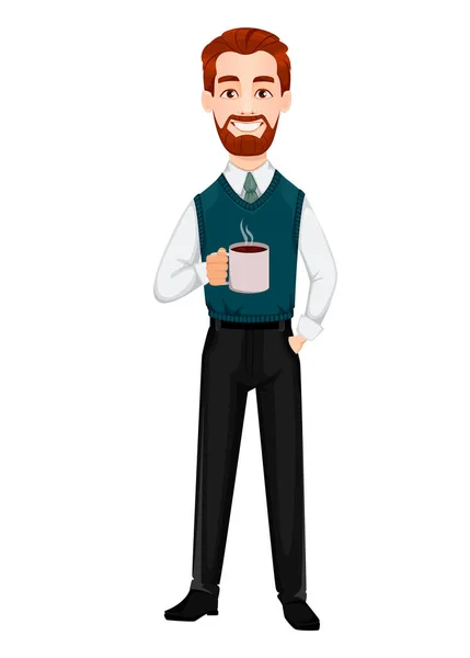Handsome Businessman Holds Loudspeaker Stock Vector By ©vectorkif 317295231