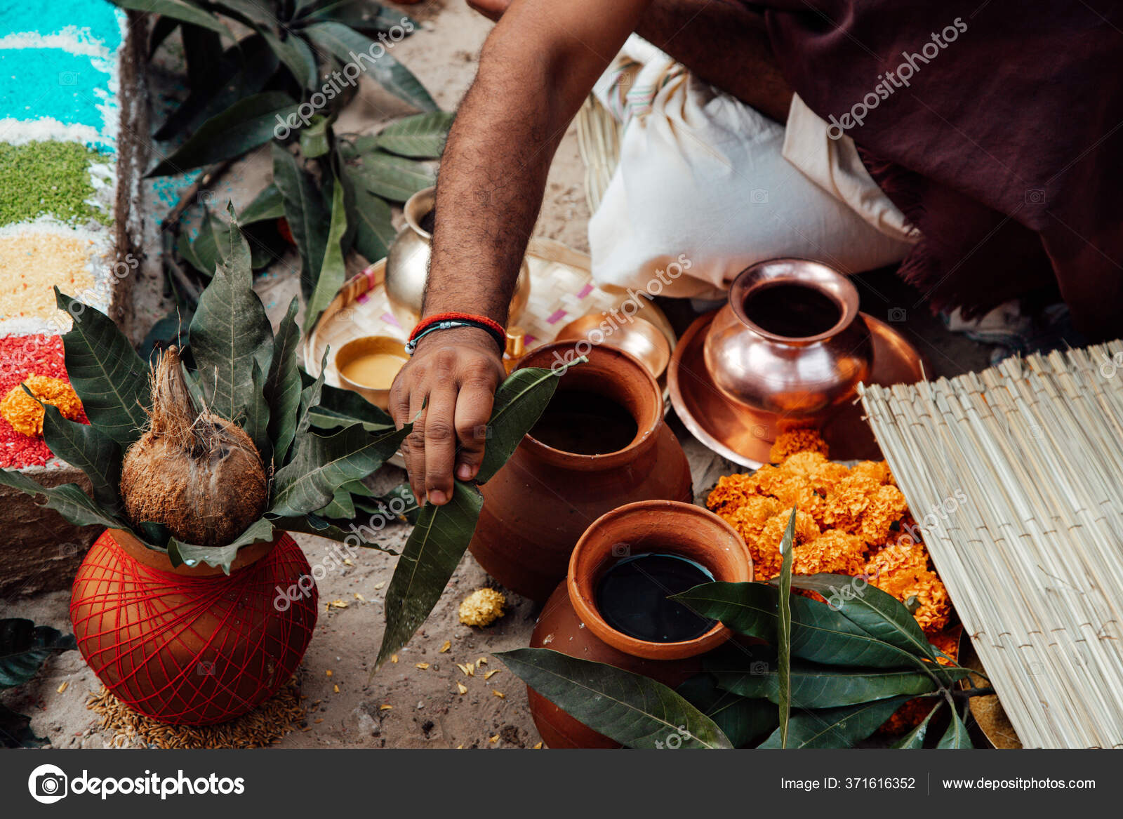 Items Indian Yajna Ritual Authentic Vedic Fire Ceremony Called Pooja ...