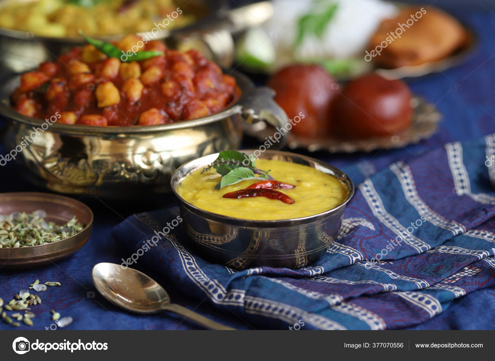 Traditional Indian Home Cooked Dinner Dishes National Indian Cuisine ...