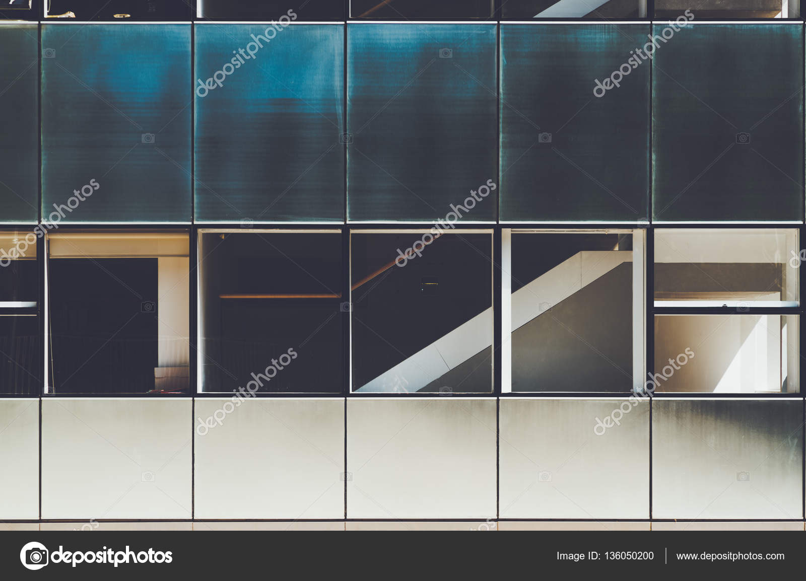 Blue and white modern facade Stock Photo by ©skynextphoto 136050200