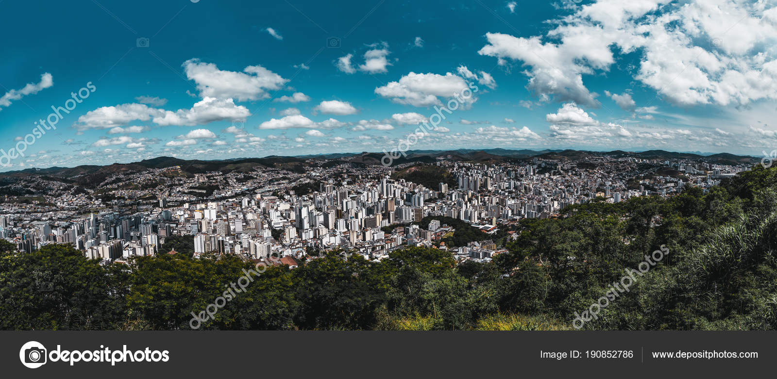 Juiz de Fora panoramic cityscape from a high point — Stock Photo ...