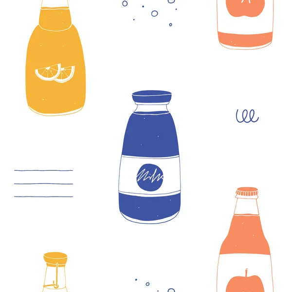 Seamless bottle pattern Vector Art Stock Images | Depositphotos