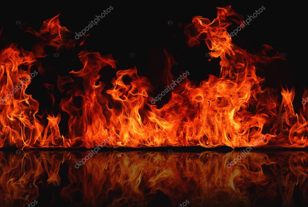 Textura de tormenta de fuego. Luces Bokeh sobre fondo negro, plano de ...