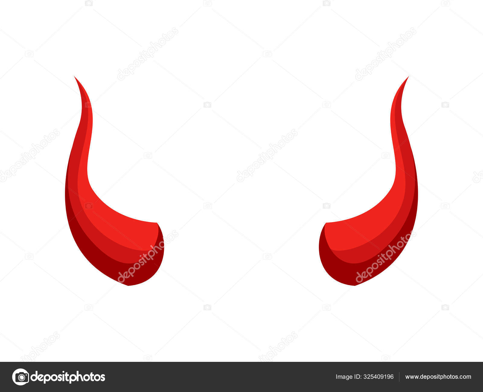 Cuerno largo del diablo. Ilustración vectorial aislada Vector de stock ...