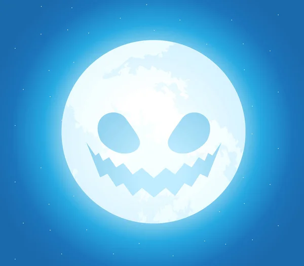 The Halloween Moon with spooky face Stock Vector Image by ©wisnukrist ...