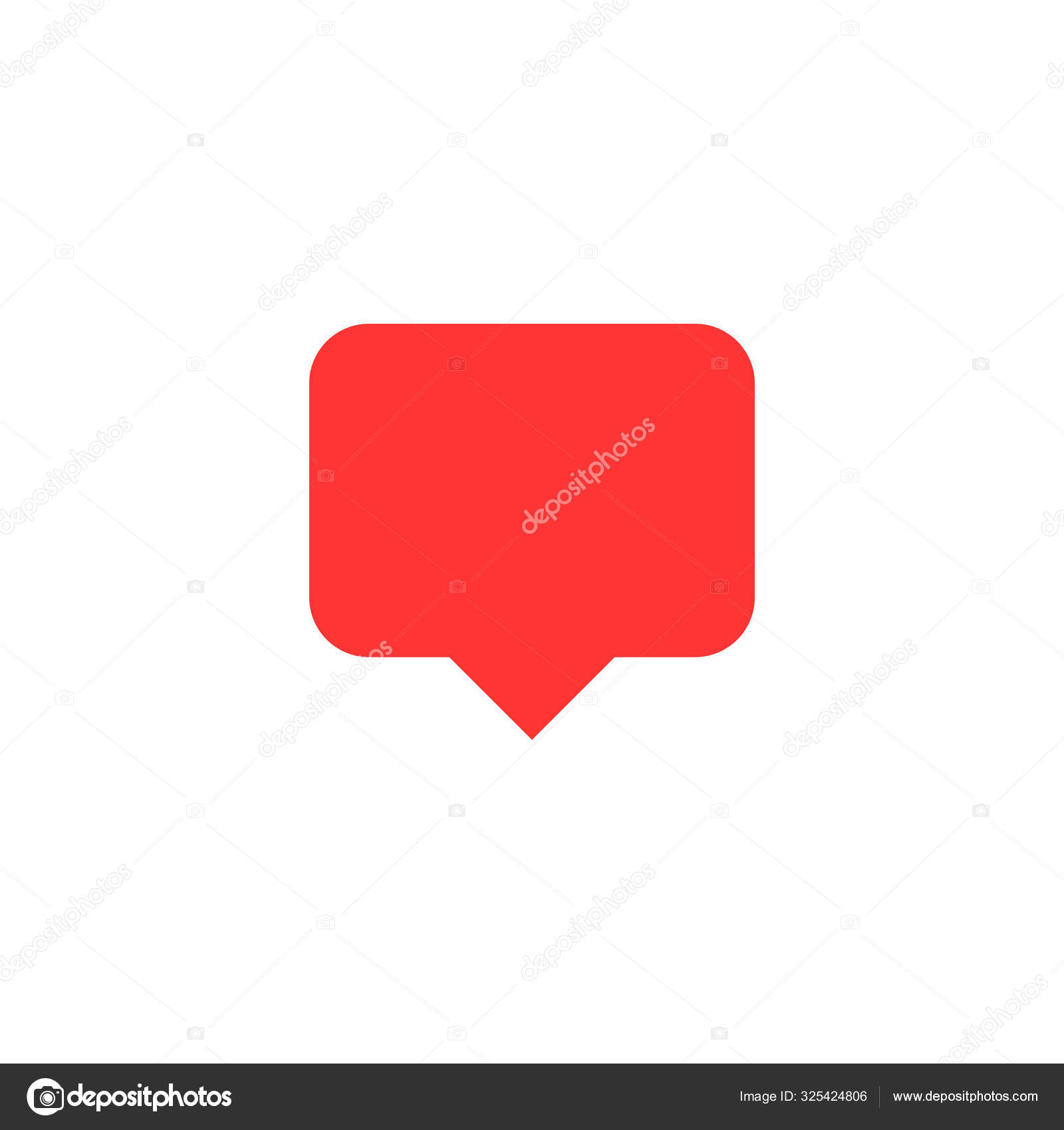 Caja de diálogo roja. Ilustración vectorial aislada Vector de stock ...