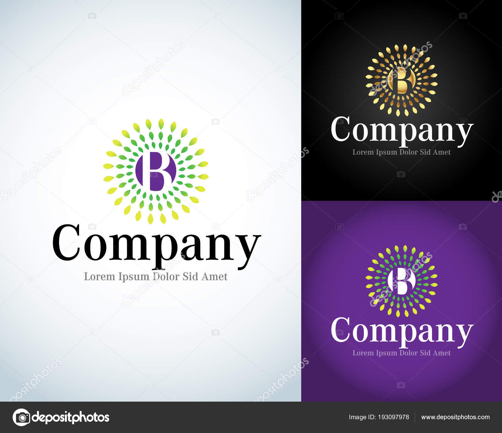 Carta Plantilla Logotipo Diseño Letra Vector Con Rayos Tipo Personajes ...