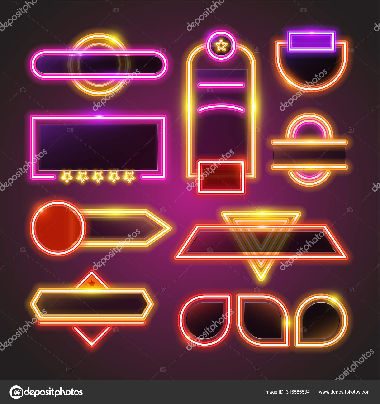 Vector Modern Banner Design Neon Template Design Stock Vector Image by ...