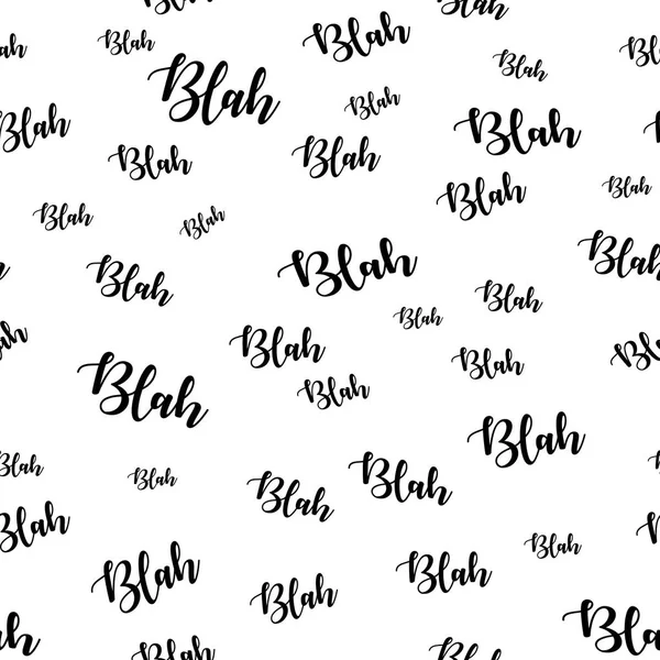 Blah Blah Words Hand Written Seamless Pattern Vector Illustration ...