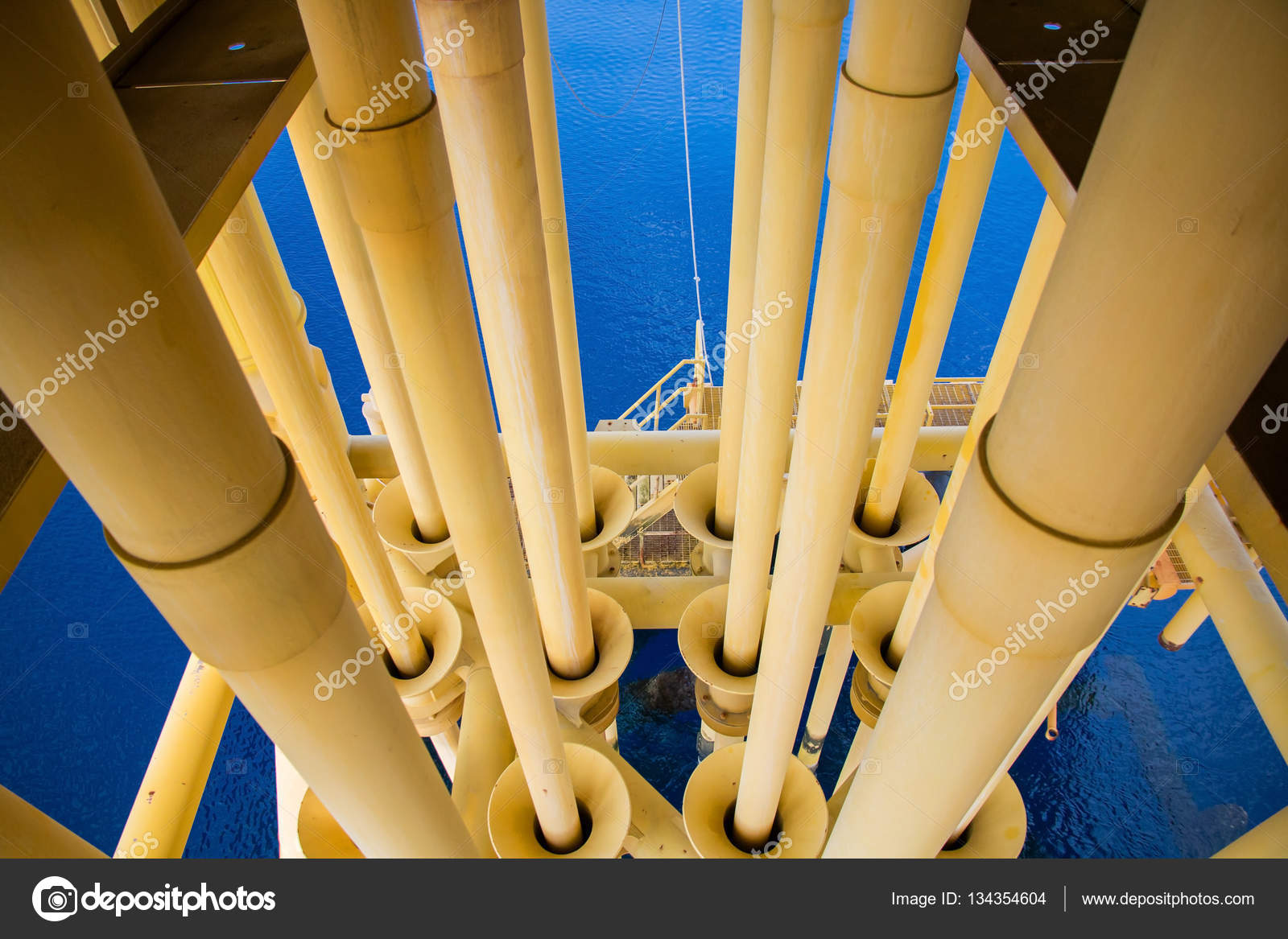 Offshore construction platform for production oil and gas, Oil a Stock ...