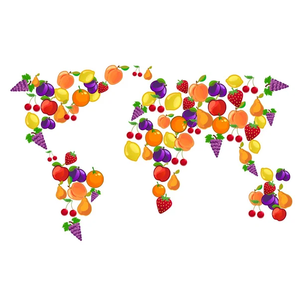 World map fruits vegetables Stock Photos, Royalty Free World map fruits ...