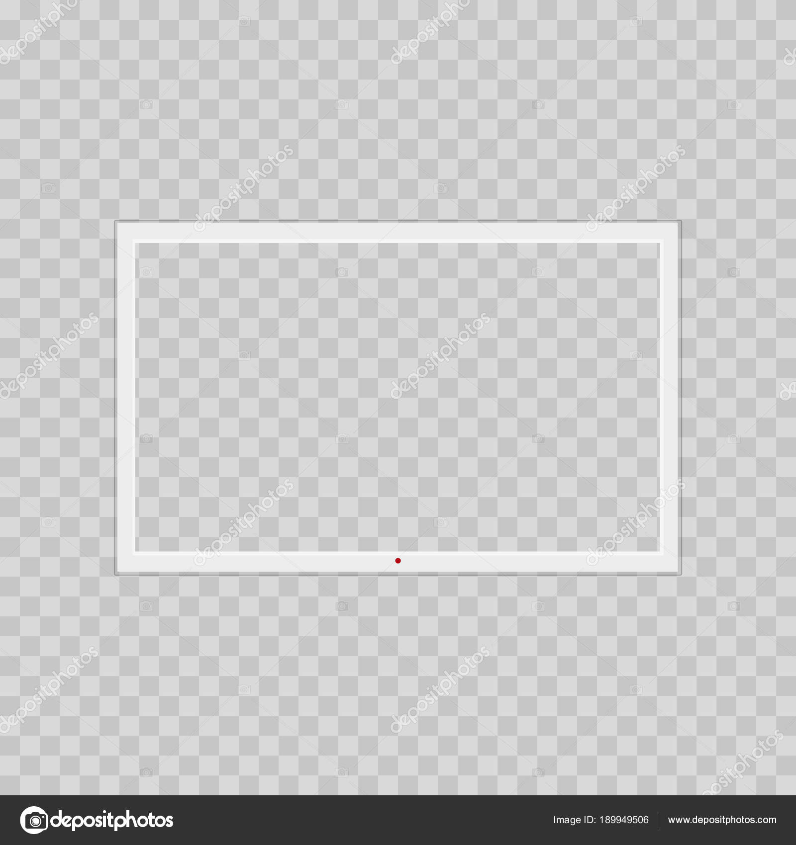 Realistic TV with transparent screen. Vector. ⬇ Vector Image by ...