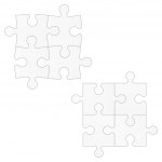 Jigsaw Puzzle template 24 pieces vector. Stock Vector Image by ©hi6un ...
